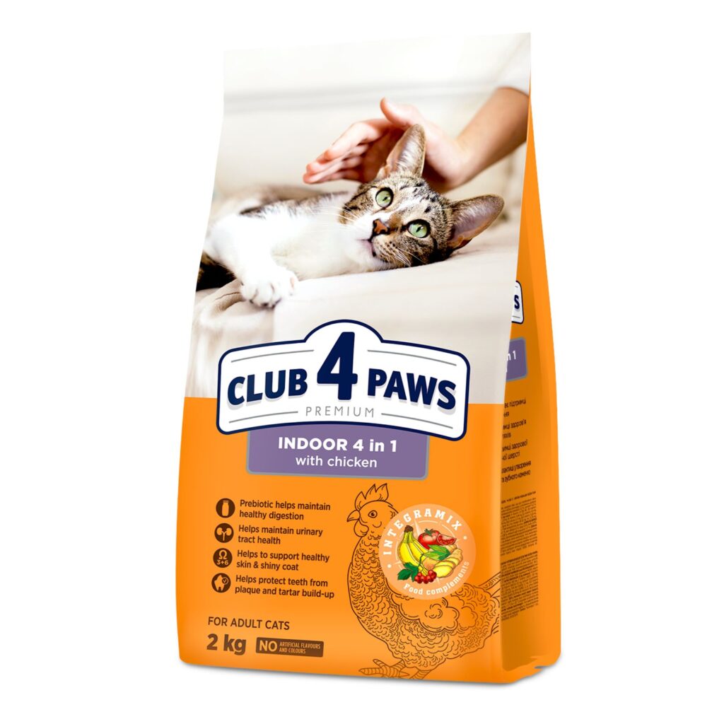 CLUB 4 PAWS לחתול אינדור עוף - החיות של מושיק